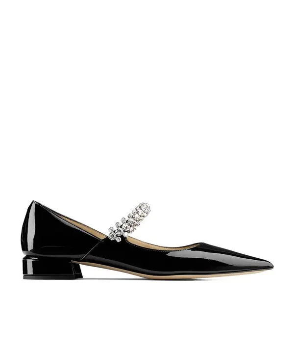 JIMMY CHOO Bing Embellished Pointed-toe Flats