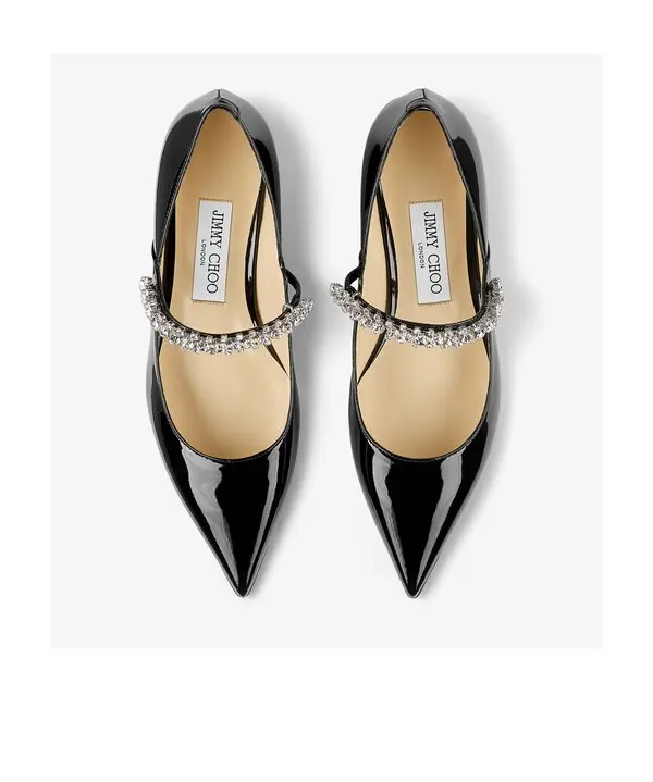 JIMMY CHOO Bing Embellished Pointed-toe Flats