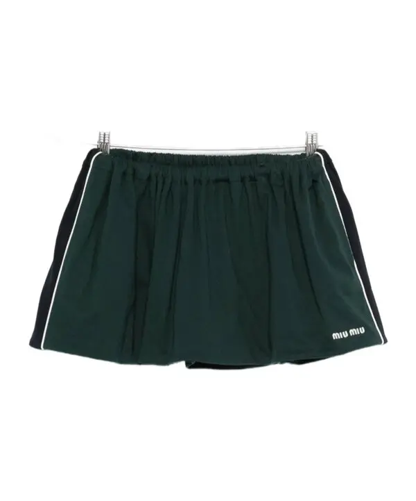 Miu Miu Logo-embroidered Mini Skirt
