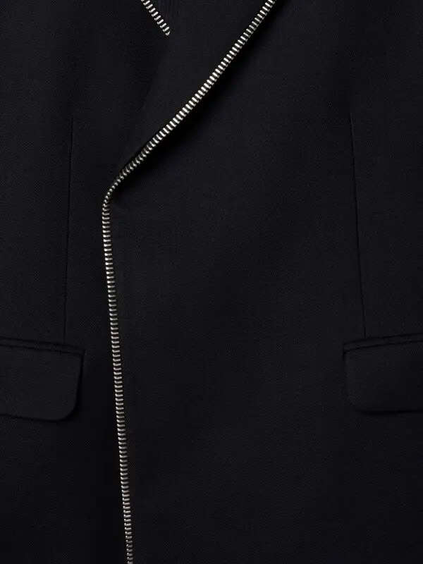Off-White Zip Trim Long-sleeved Blazer
