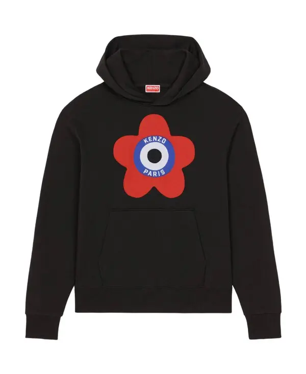 Kenzo Logo Embroidered Drop Shoulder Hoodie