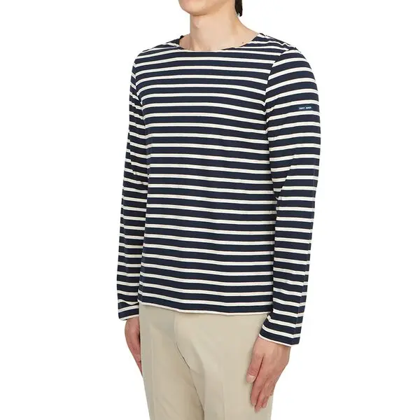 Saint James Striped Graphic T-shirt - Black