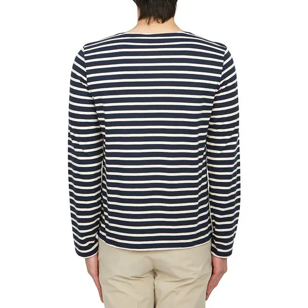 Saint James Striped Graphic T-shirt - Black