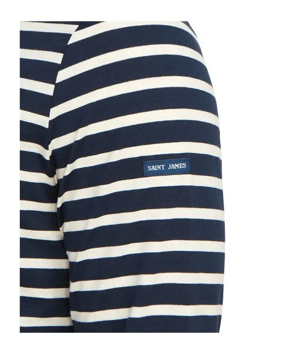 Saint James Striped Graphic T-shirt - Black