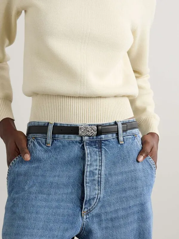 Bottega Veneta Intreccio Leather Belt
