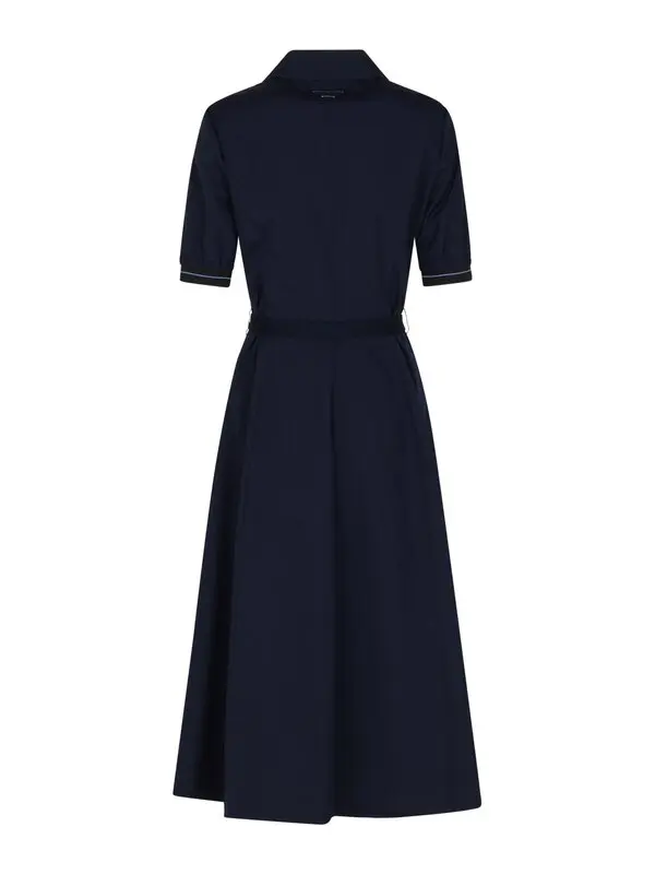 Prada Zip-up Belted Collared Dress