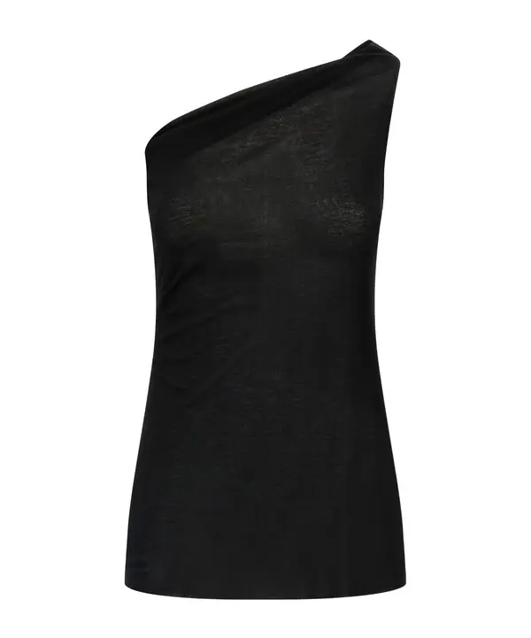 Rick Owens Asymmetric Sleeveless Top - Black