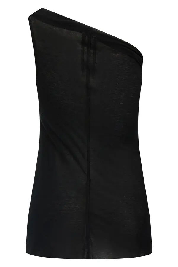 Rick Owens Asymmetric Sleeveless Top - Black