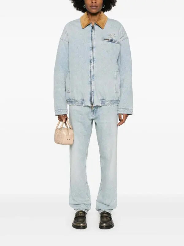 Miu Miu Logo Patch Straight-leg Jeans