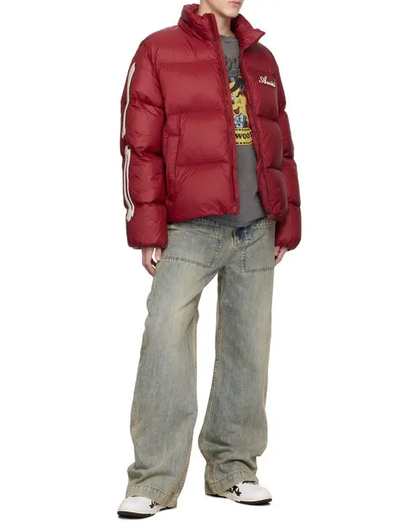Amiri Red Bones Down Jacket - Deep Red