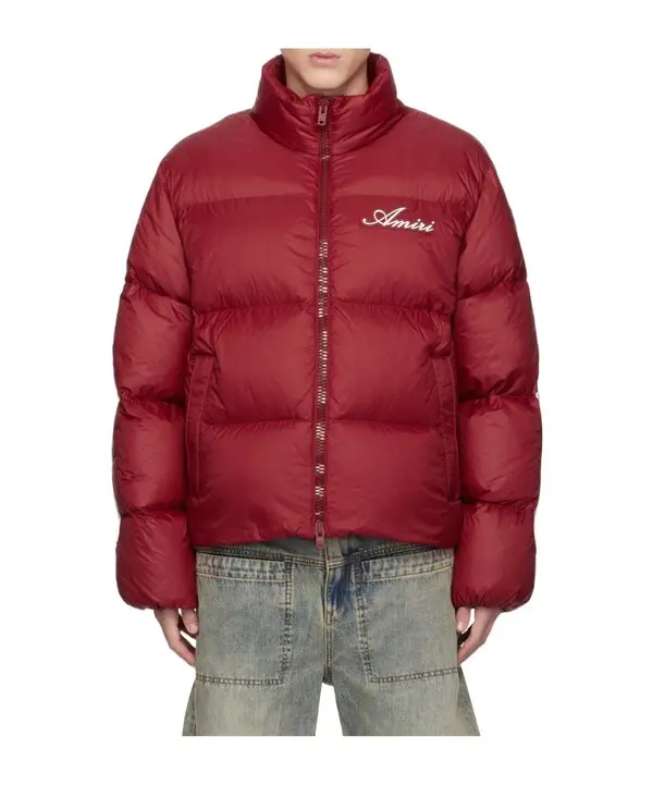 Amiri Red Bones Down Jacket - Deep Red