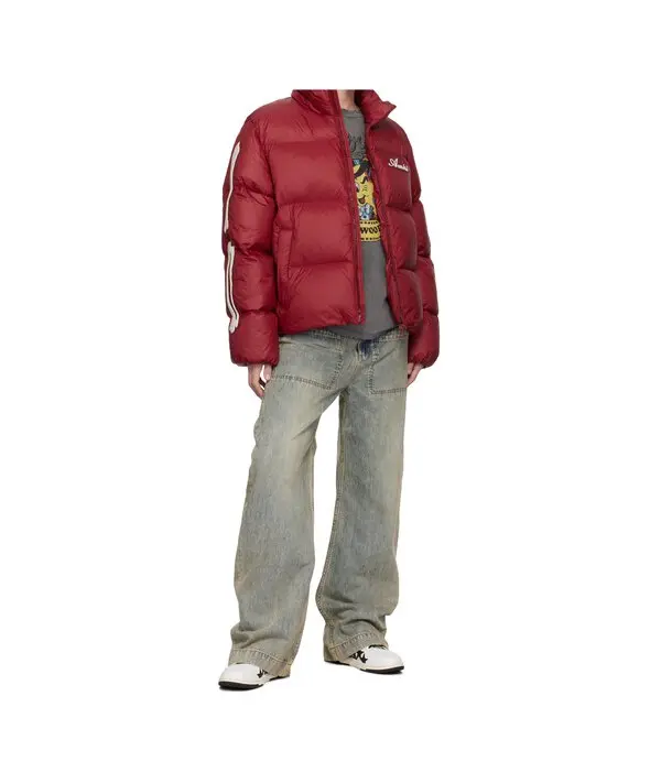 Amiri Red Bones Down Jacket - Deep Red
