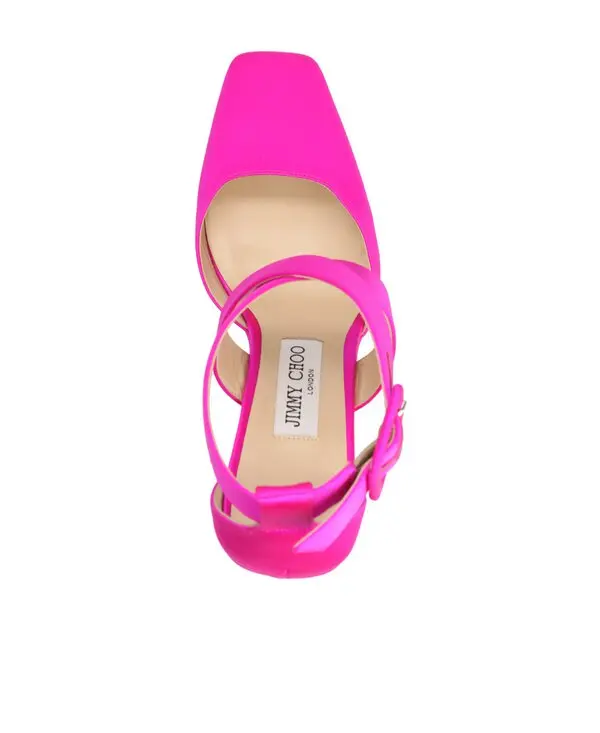 JIMMY CHOO Gian Platform Pumps With Adjustable Ankle Straps