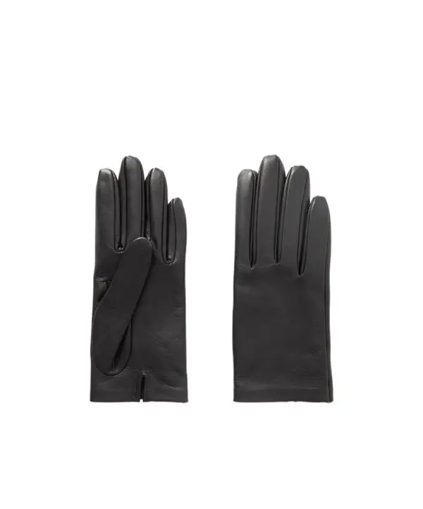 THE ROW Lorella Leather Gloves - Black