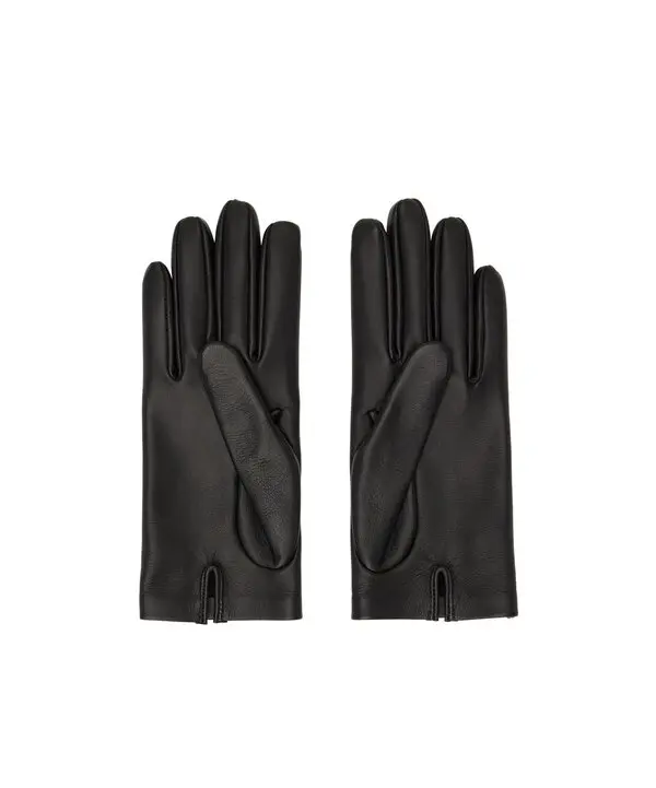 THE ROW Lorella Leather Gloves - Black