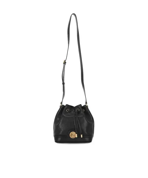 Chloé Logo Plaque Drawstring Bucket Bag