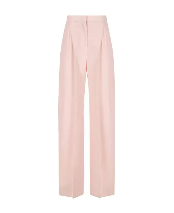 Alexander McQueen Pleated Wide-leg Trousers - Pink