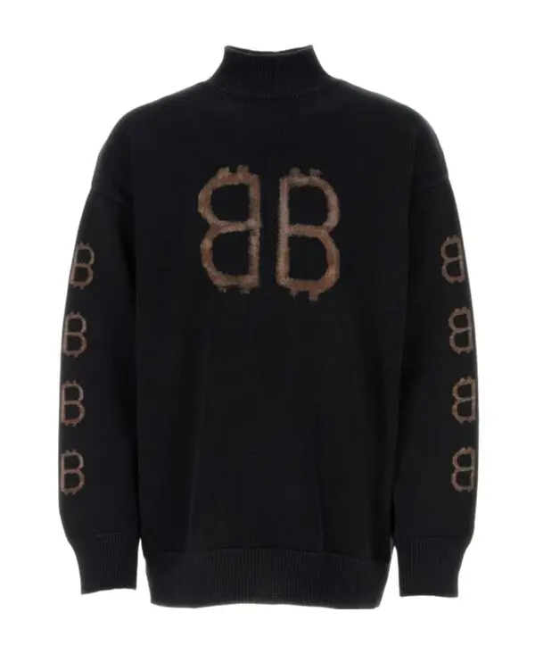 Balenciaga High-necked Long-sleeved Sweater