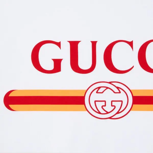 Gucci Logo Webbing Print Crewneck T-shirt - White
