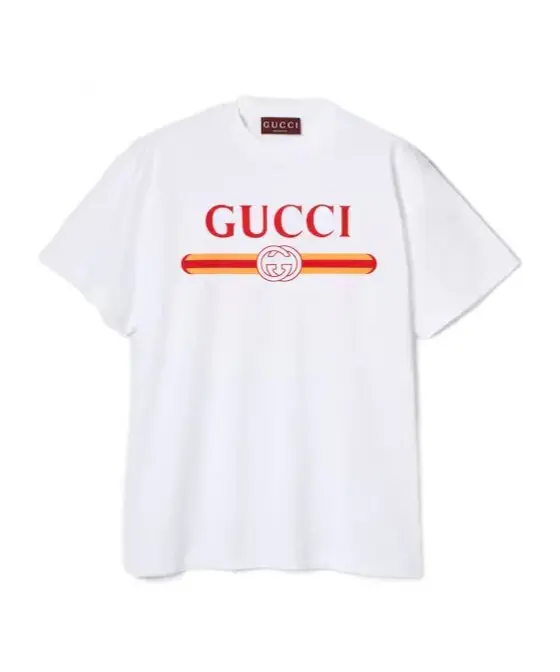 Gucci Logo Webbing Print Crewneck T-shirt - White