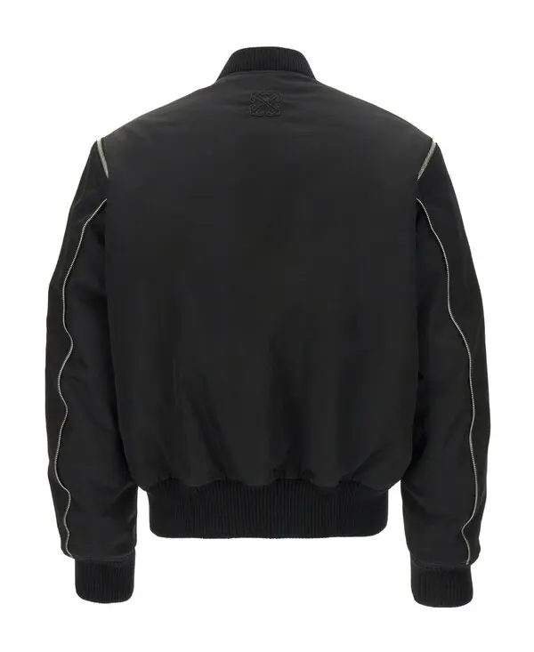 Off-White Zip-up Long-sleeved Jacket - Black
