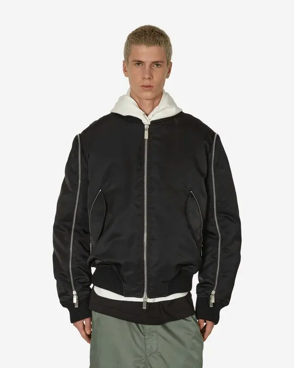 Off-White Zip-up Long-sleeved Jacket - Black
