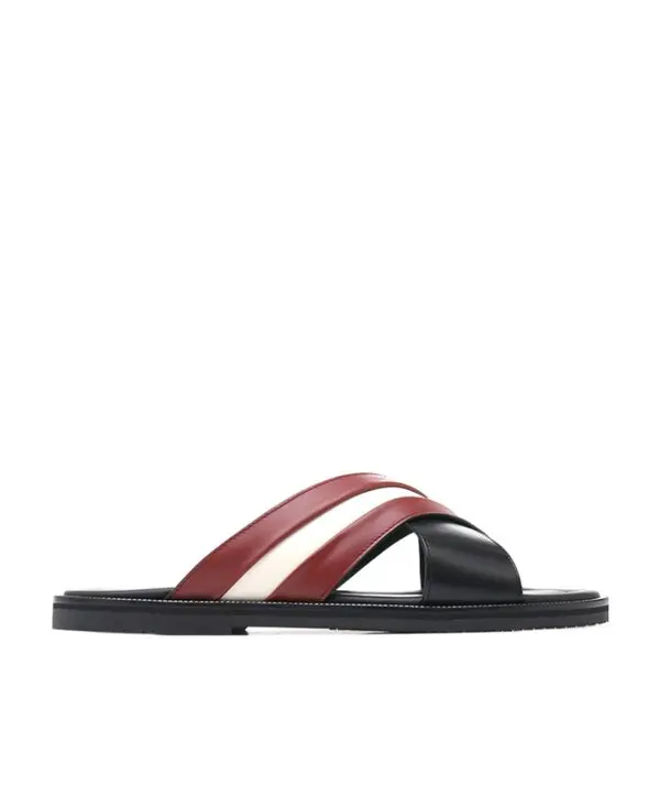 Bally Striped Slip-on Sandals - Black