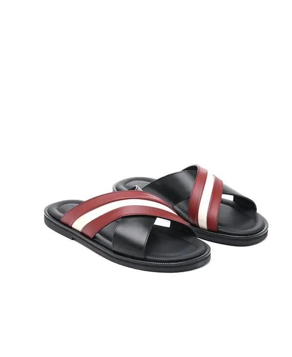 Bally Striped Slip-on Sandals
