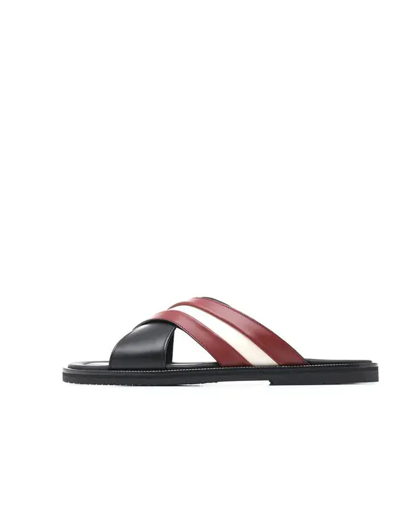 Bally Striped Slip-on Sandals