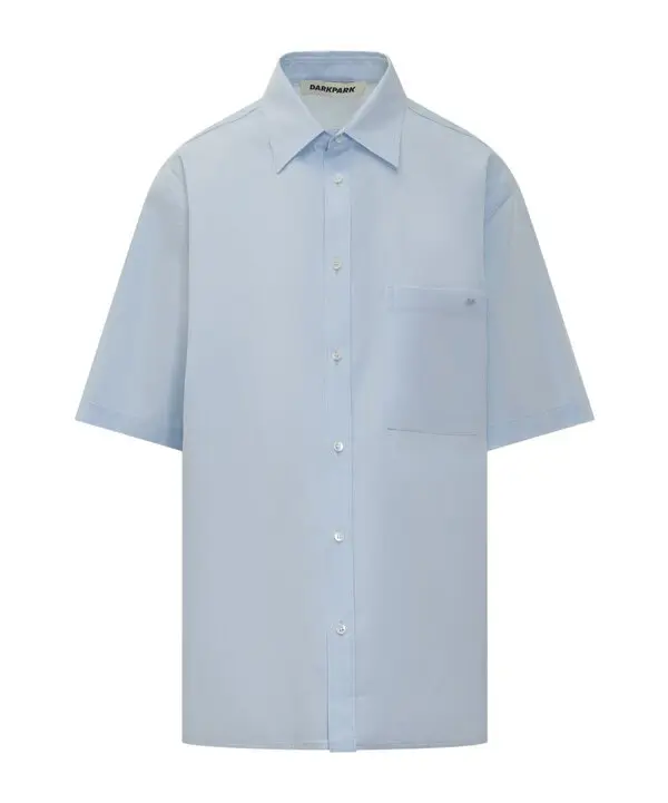DARKPARK Cotton Shirt With Pointed Collar - Gray
