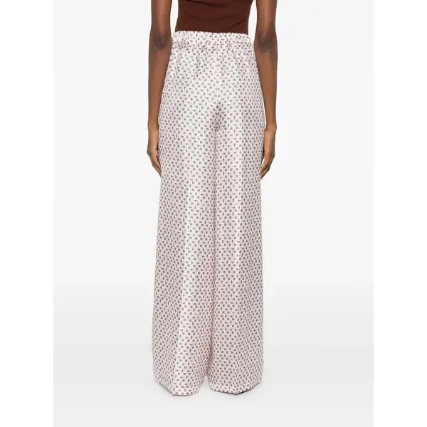 Max Mara Printed Wide-leg Trousers - Pink
