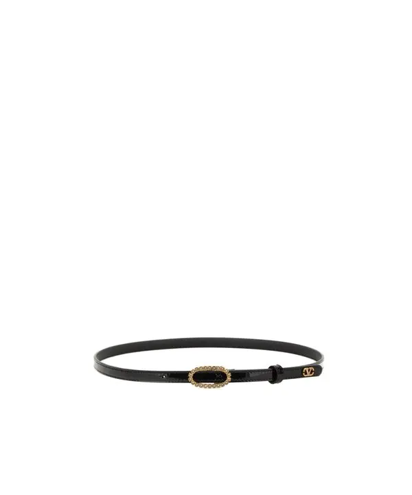 Valentino Garavani Vlogo Signature Embellished Belt - Black