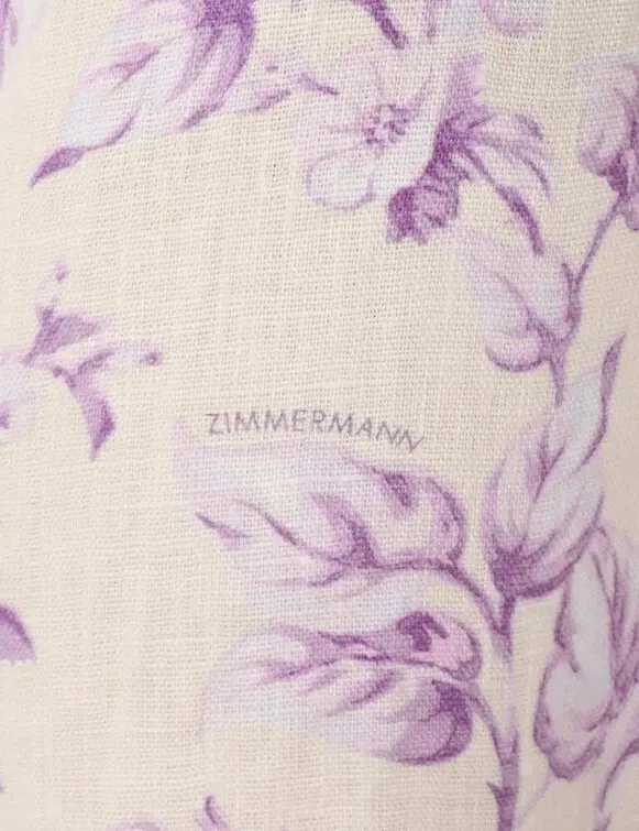 Zimmermann Floral Lace Trimmed V-neck Mini Slip Dress