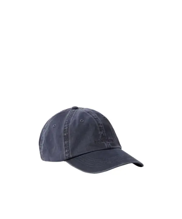 Stone Island Baseball Cap With Logo Embroidery - Blue-gray