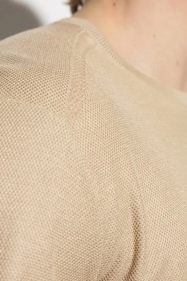 Theory Crew Neck Long Sleeve Sweater - Nude