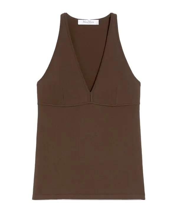 Max Mara Armida V-neck Sleeveless Top - Brown