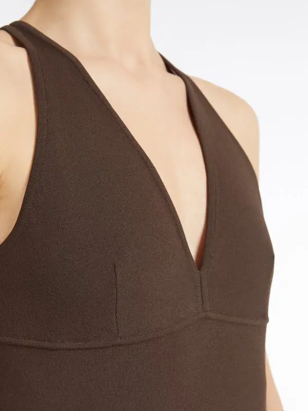 Max Mara Armida V-neck Sleeveless Top - Brown