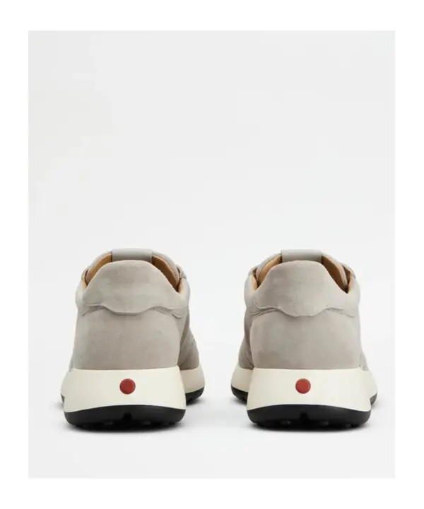 TOD'S Suede Sneakers With Logo Detailing - Grey