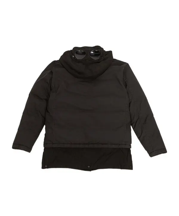 C.P. COMPANY Hooded Down Jacket With Quilted Paneling