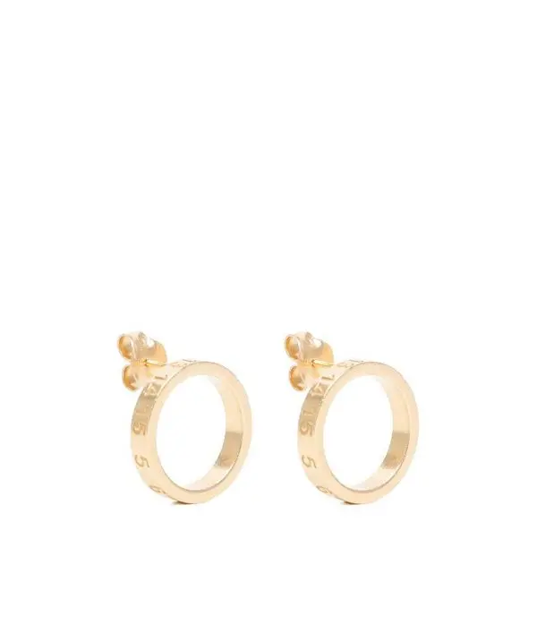 MAISON MARGIELA Circle Logo-engraved Earrings - Yellow