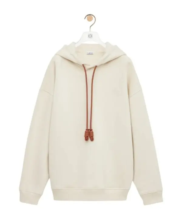 Loewe Relaxed Fit Hoodie In Cotton - Off White