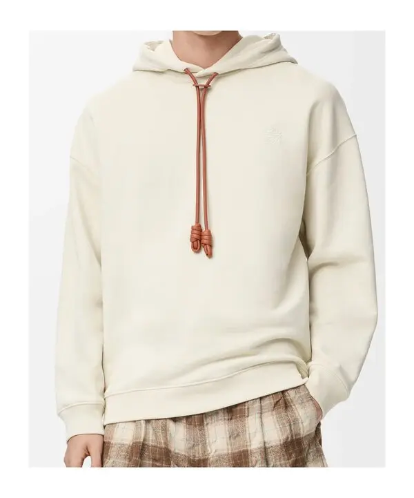 Loewe Relaxed Fit Drawstring Hoodie - Off White