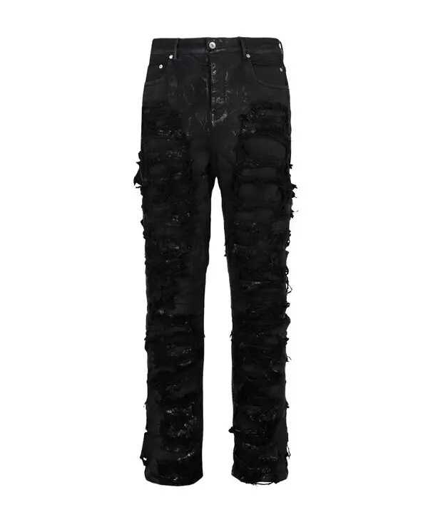 Rick Owens Tyrone Ripped Skinny Jeans - Black