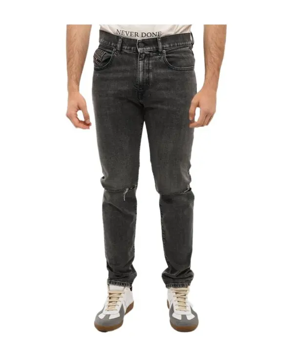DIESEL® 2019 Slim-cut Distressed Denim Jeans - Black