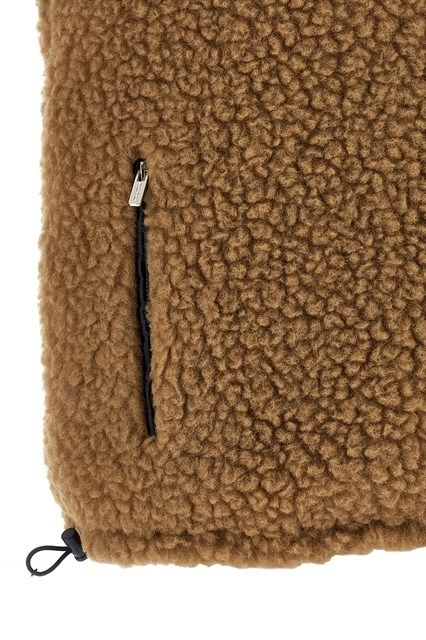 Miu Miu Fleece Gilet - Camel/royal Blue