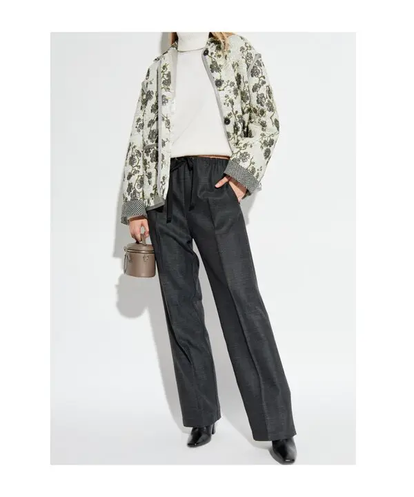 FORTE_FORTE Herringbone Pattern Trousers