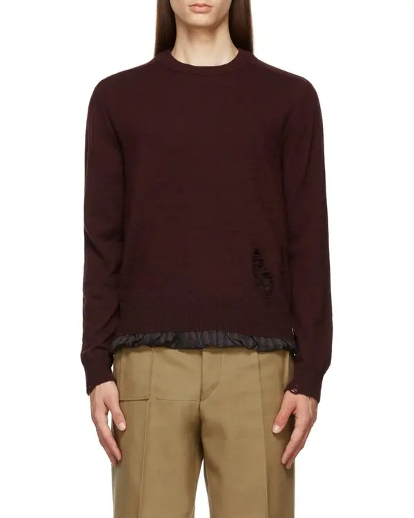 MAISON MARGIELA Ripped Detail Knit Jumper