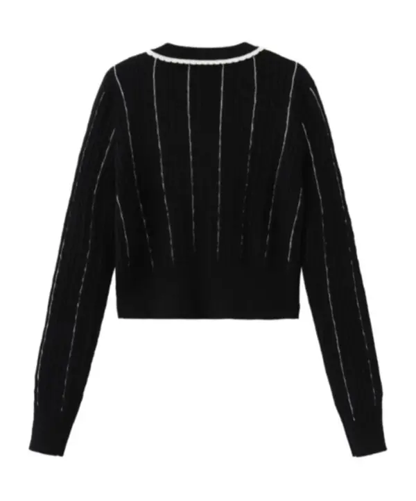 Marissa Chiara Long Sleeve Knitted Cardigan With Zip Closure