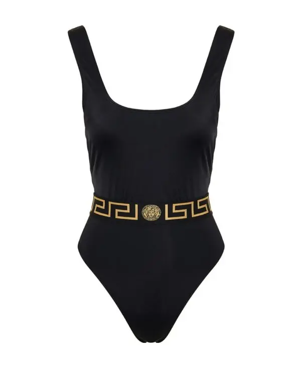 Versace Greca One-piece Swimsuit - Black