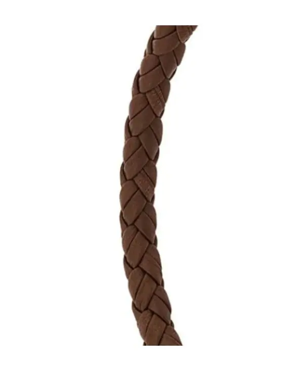 FERRAGAMO Braided Leather Bracelet - Yellow